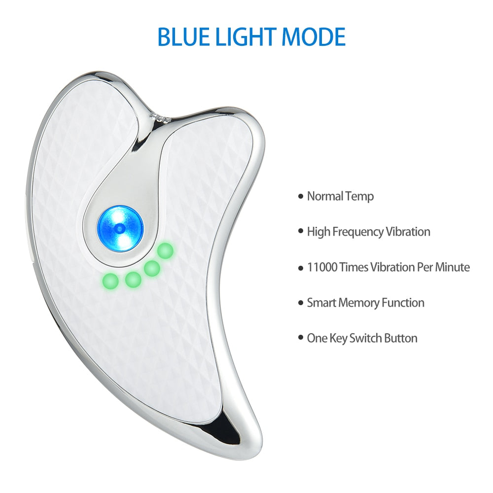 Spocket | Dropship | Electric Facial Scraper Red Blue LED Light Face ...